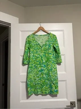 Lilly Pulitzer | Dresses | Lilly Pulitzer Green And Blue Parrot ...